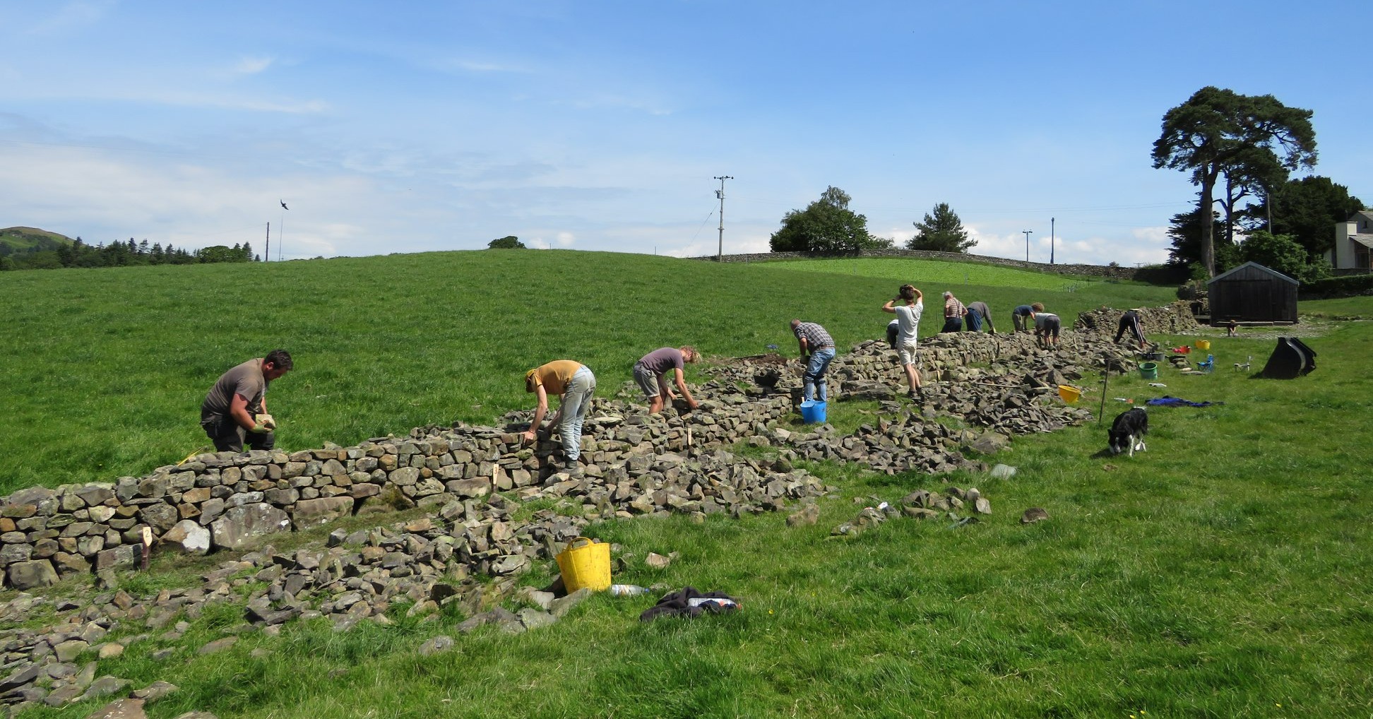 Build-up to dry-stone walling event - The QT